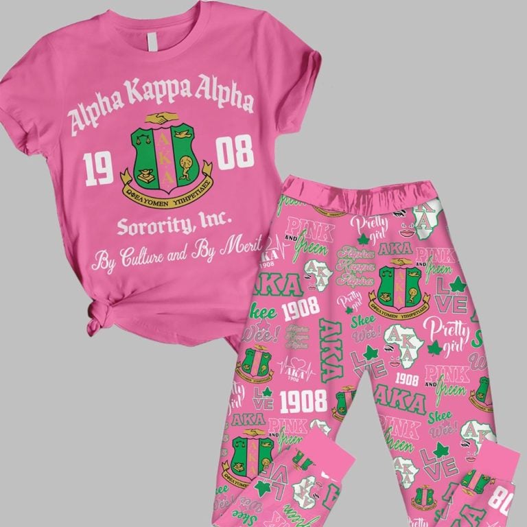 Alpha Kappa Alpha 1908 Sorority Inc By Culture And By Merit Pajamas Set ...
