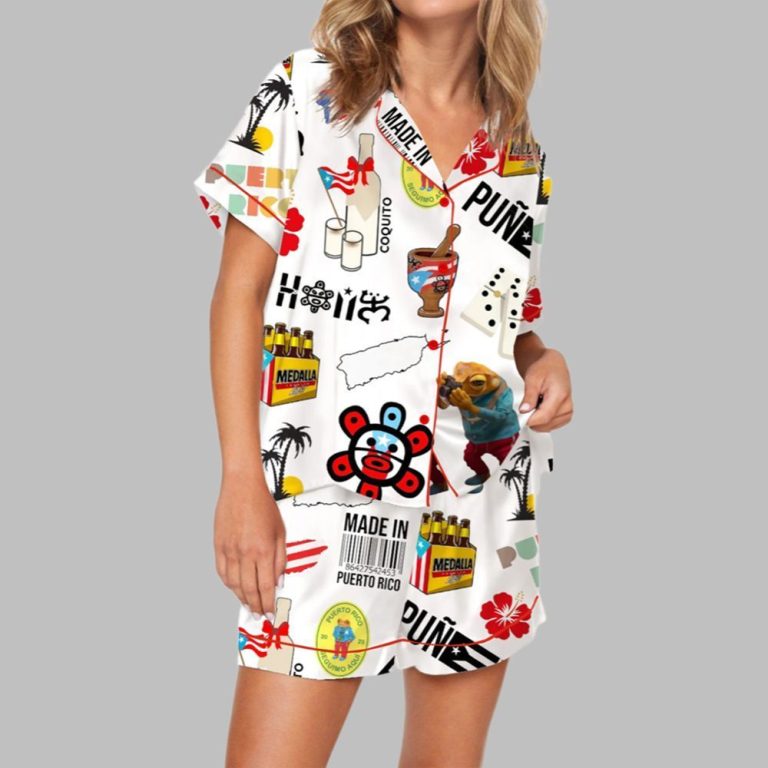 Puerto Rico Pajama Set For Women - Grishko.com