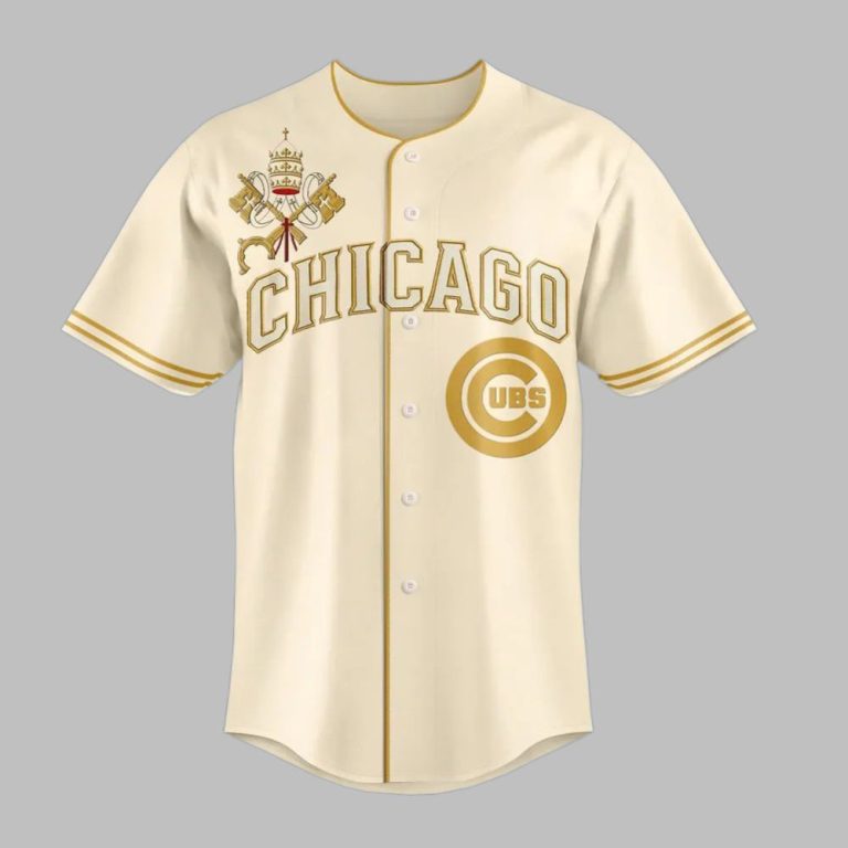 Cubs Pope Leo XIV Vatican Baseball Jersey - Grishko.com