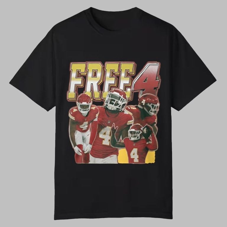 Travis Kelce Free 4 Rashee Rice Shirt - Grishko