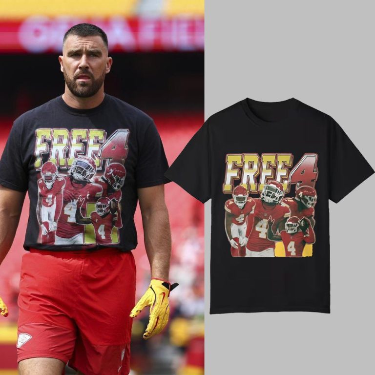 Travis Kelce Free 4 Rashee Rice Shirt - Grishko