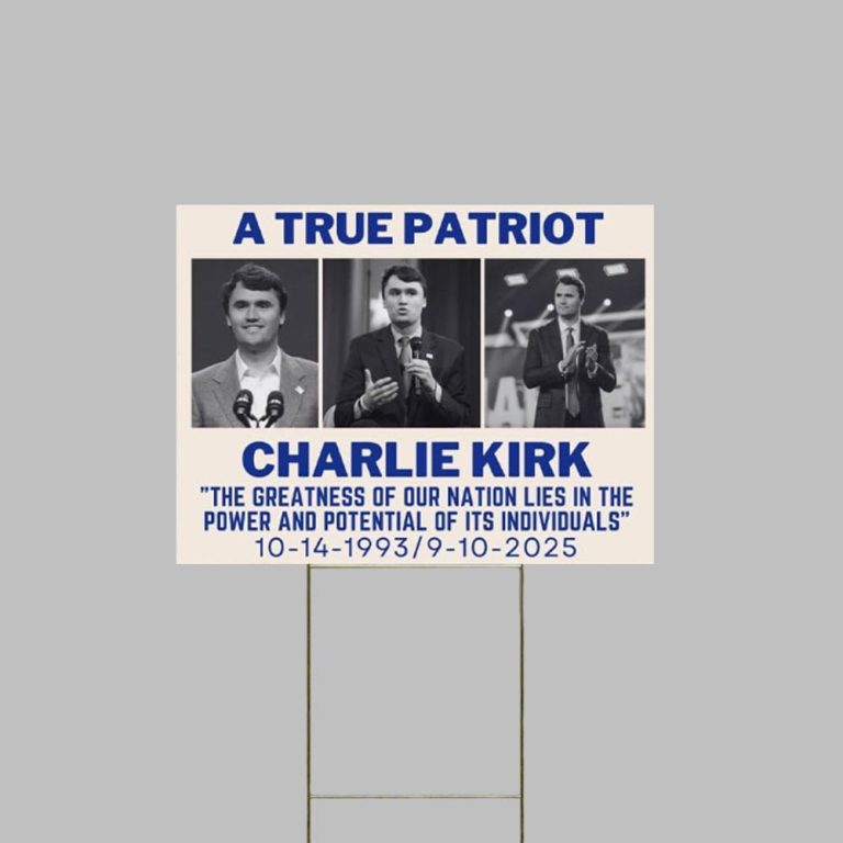 True Patriot Memorial Charlie Kirk Yard Sign - Grishko