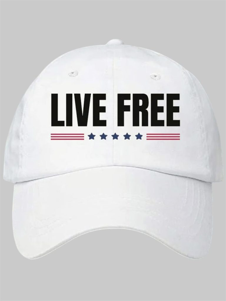 Charlie Kirk Live Free Print Hat - Grishko.com