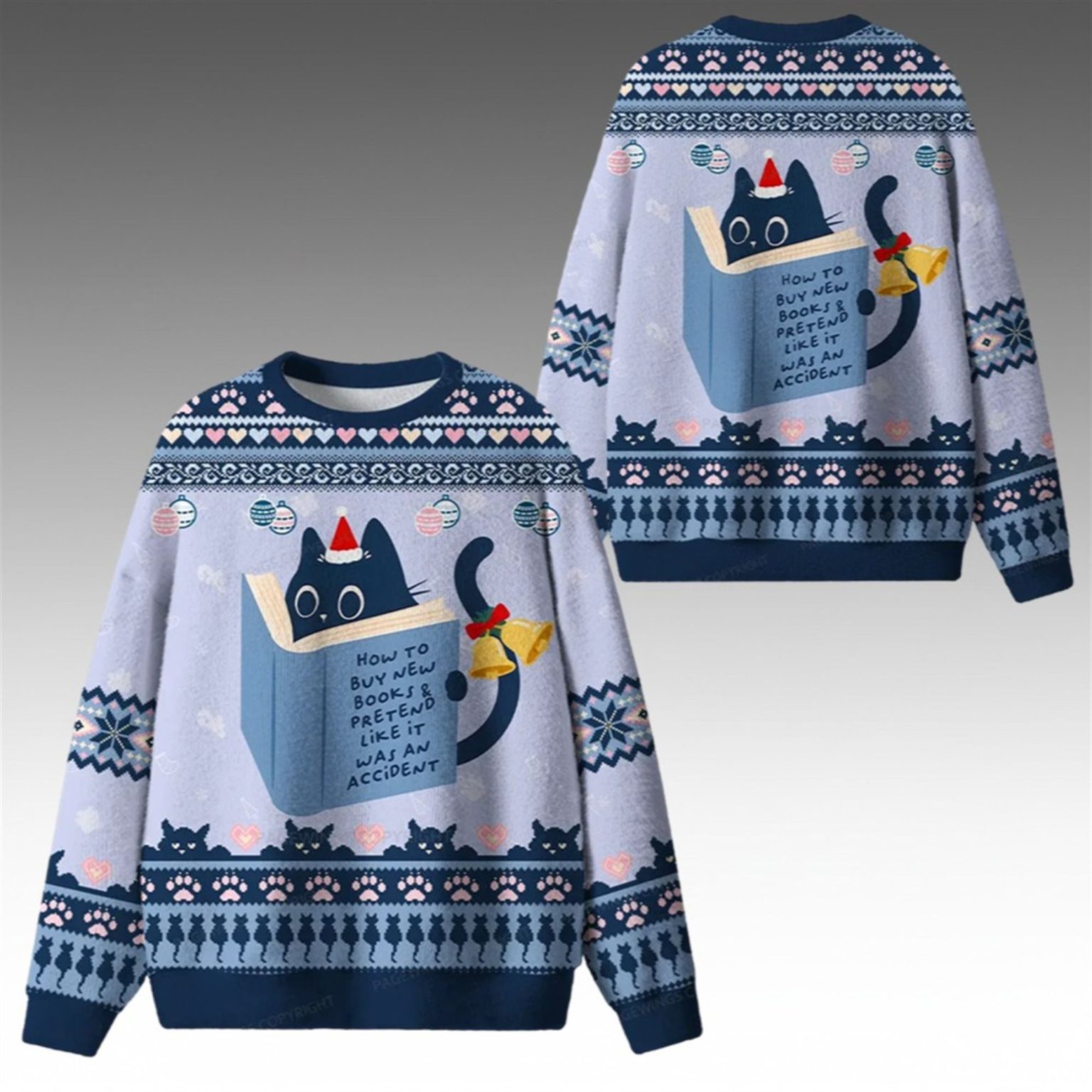 2025 Christmas How To Buy New Books Ugly Sweater - Grishko
