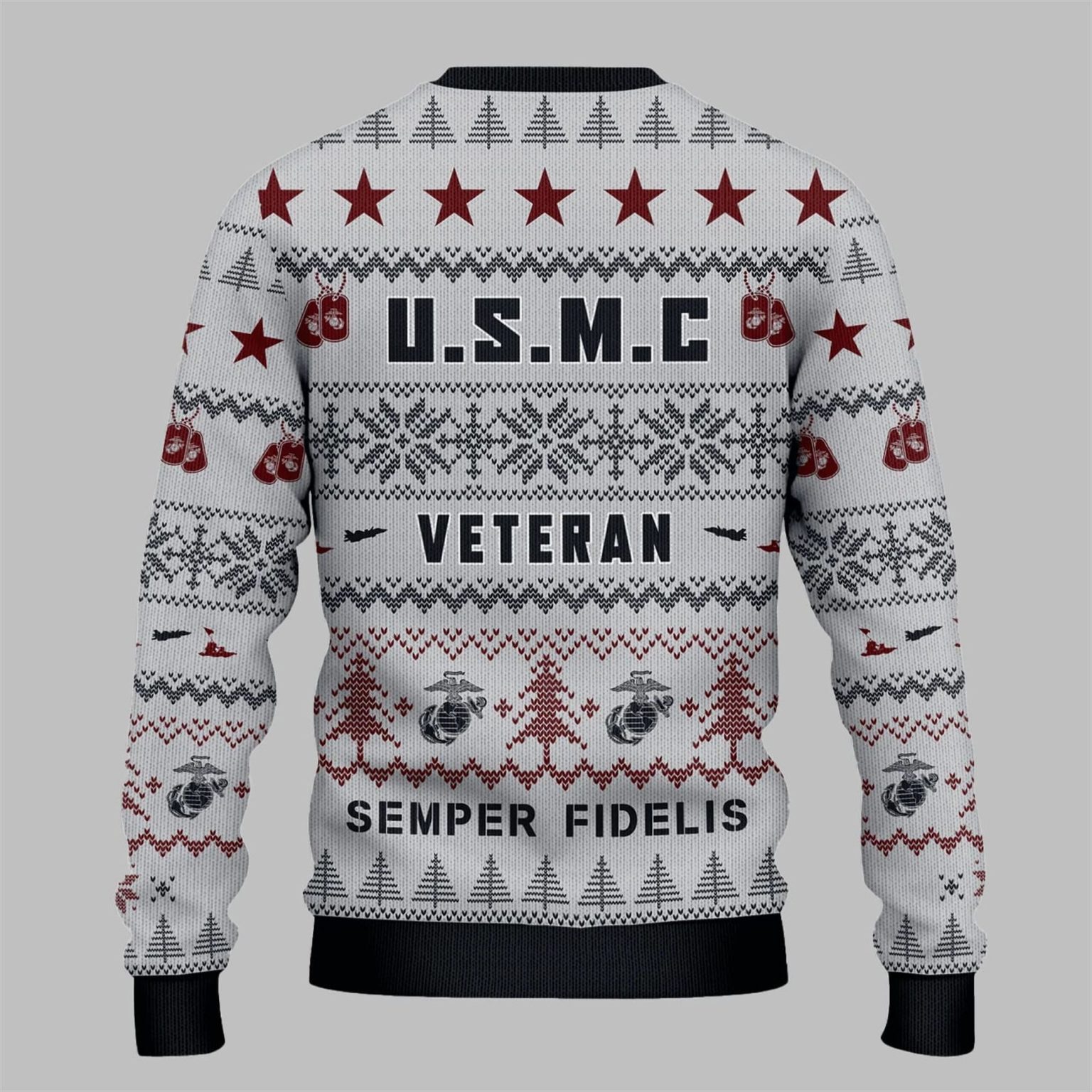 2025 Christmas USMC Veteran Semper Fi Ugly Sweater - Grishko