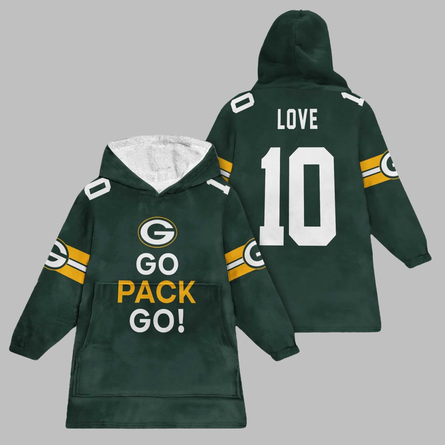 2025 GB Packers Go Pack Go Blanket Hoodie - Grishko