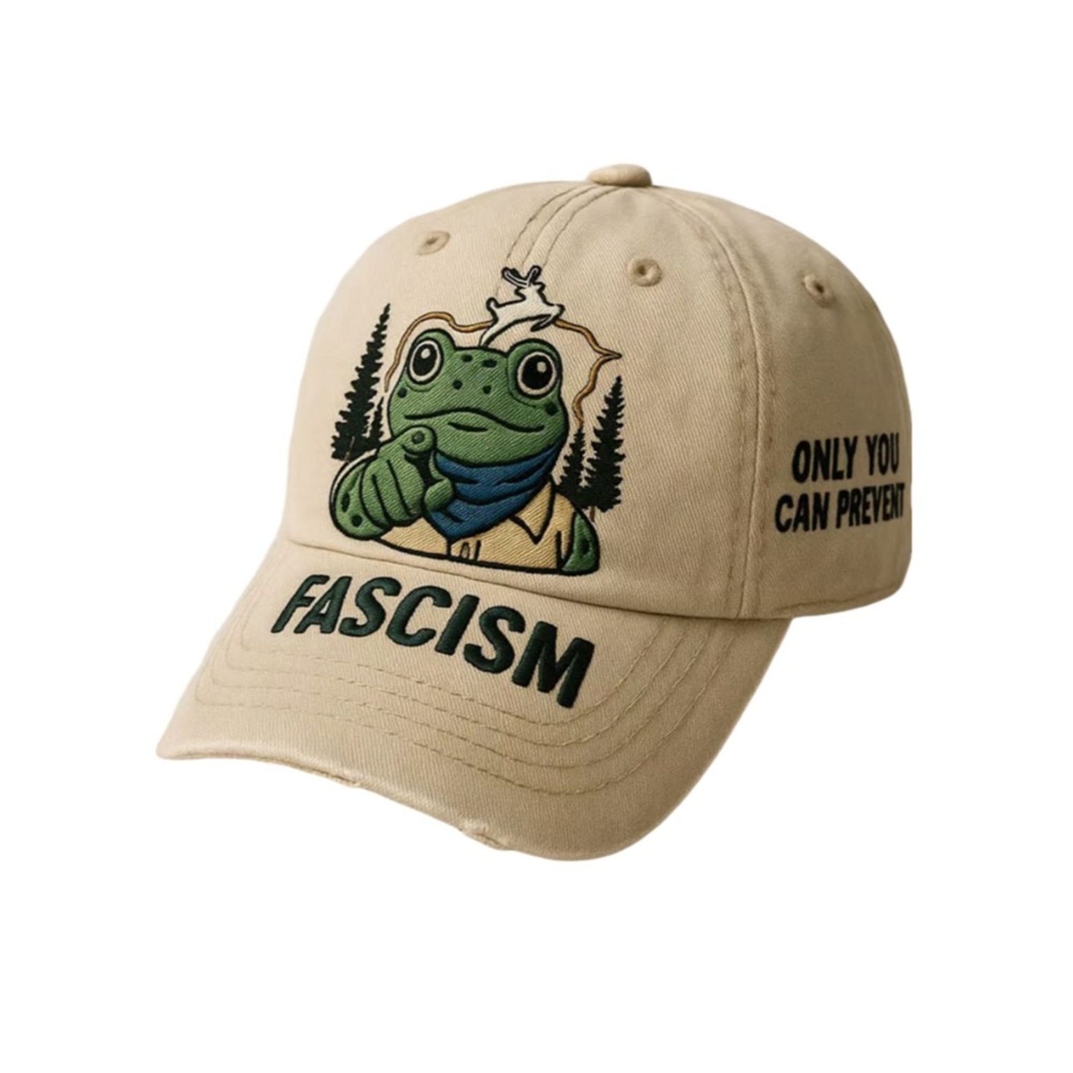 Portland Frog Fascism Only You Can Prevent Print Hat - Grishko