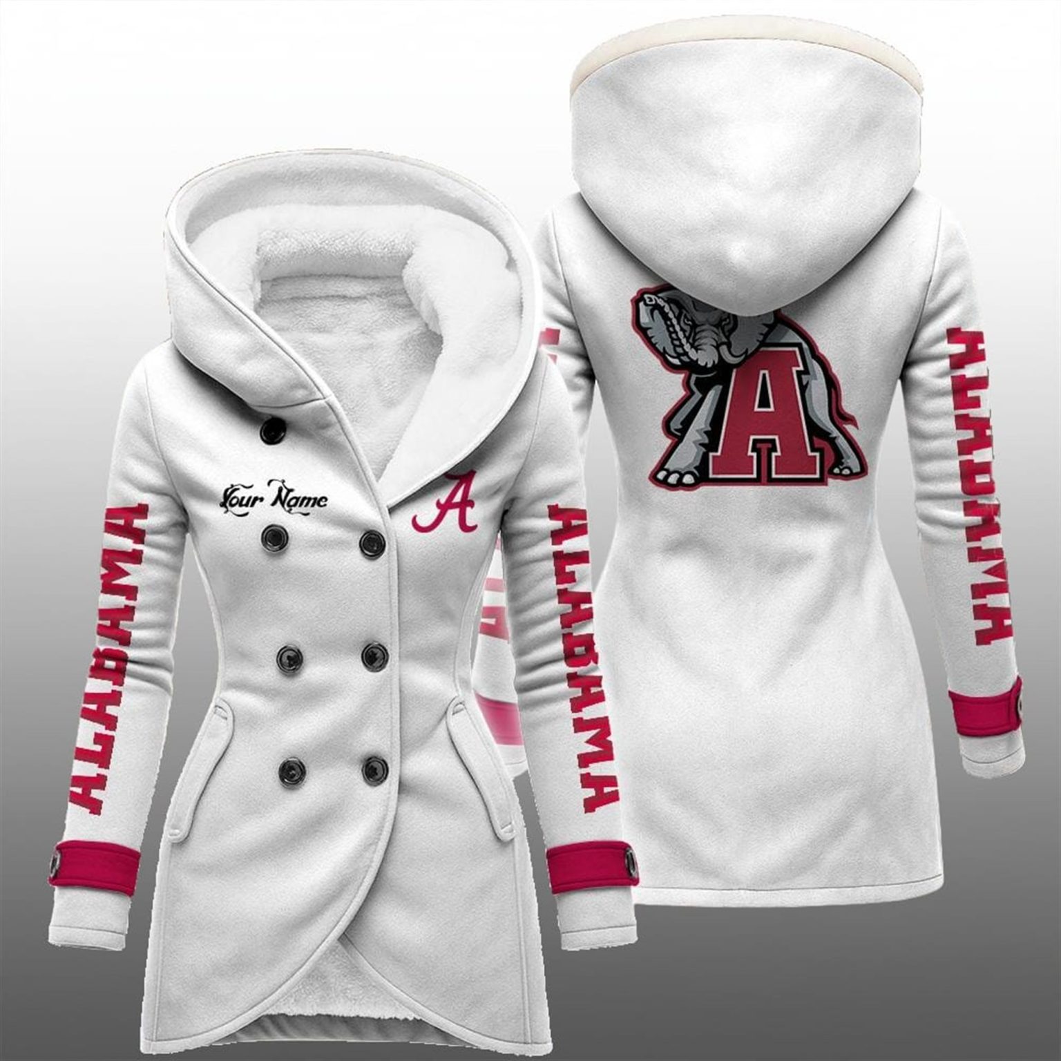 2025 Alabama Long Hooded Fleece Jacket - Grishko