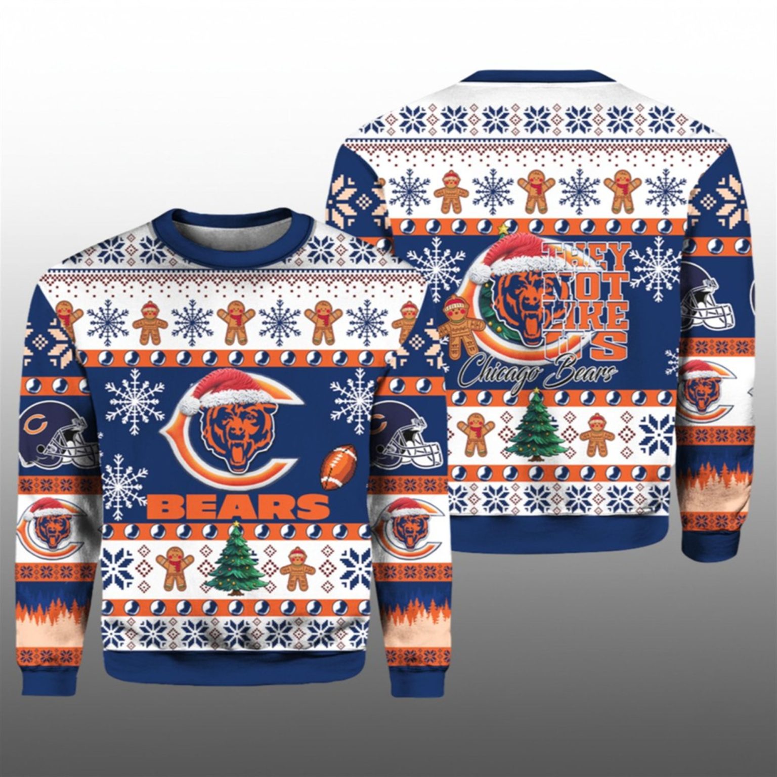 2025 Bears They Not Like Us Ugly Christmas Sweater - Grishko