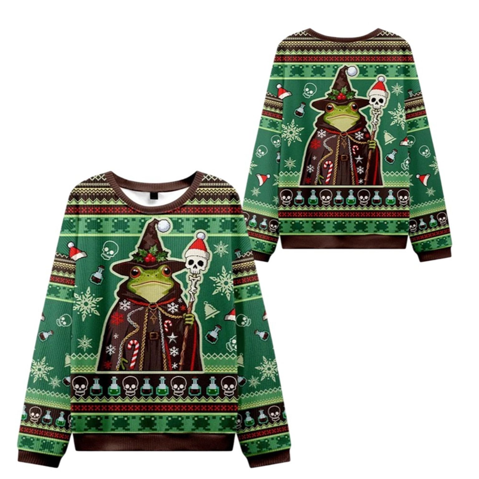 2025 Christmas Frog Wizard Ugly Sweater - Grishko