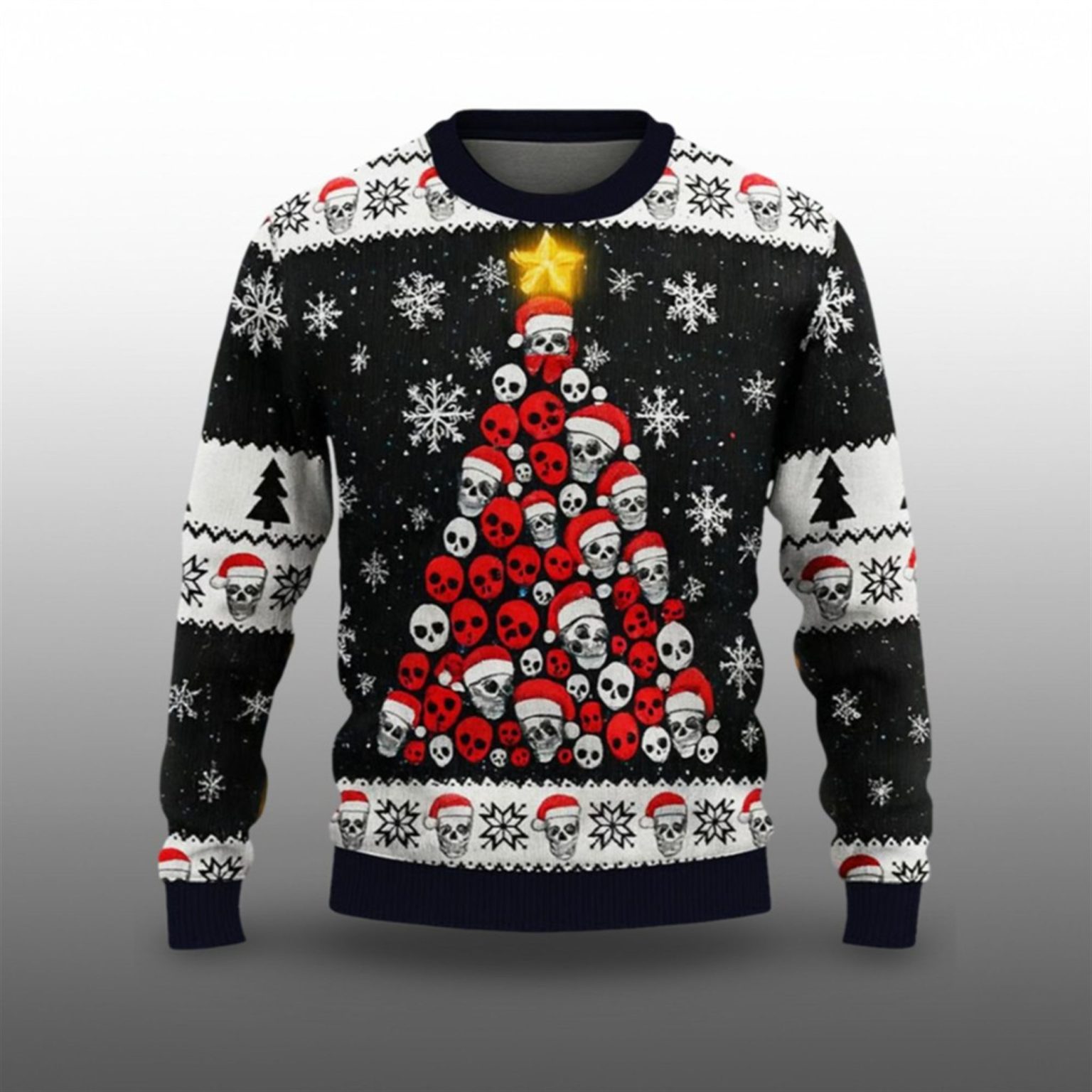 2025 Christmas Skull Tree Christmas Ugly Sweater - Grishko.com