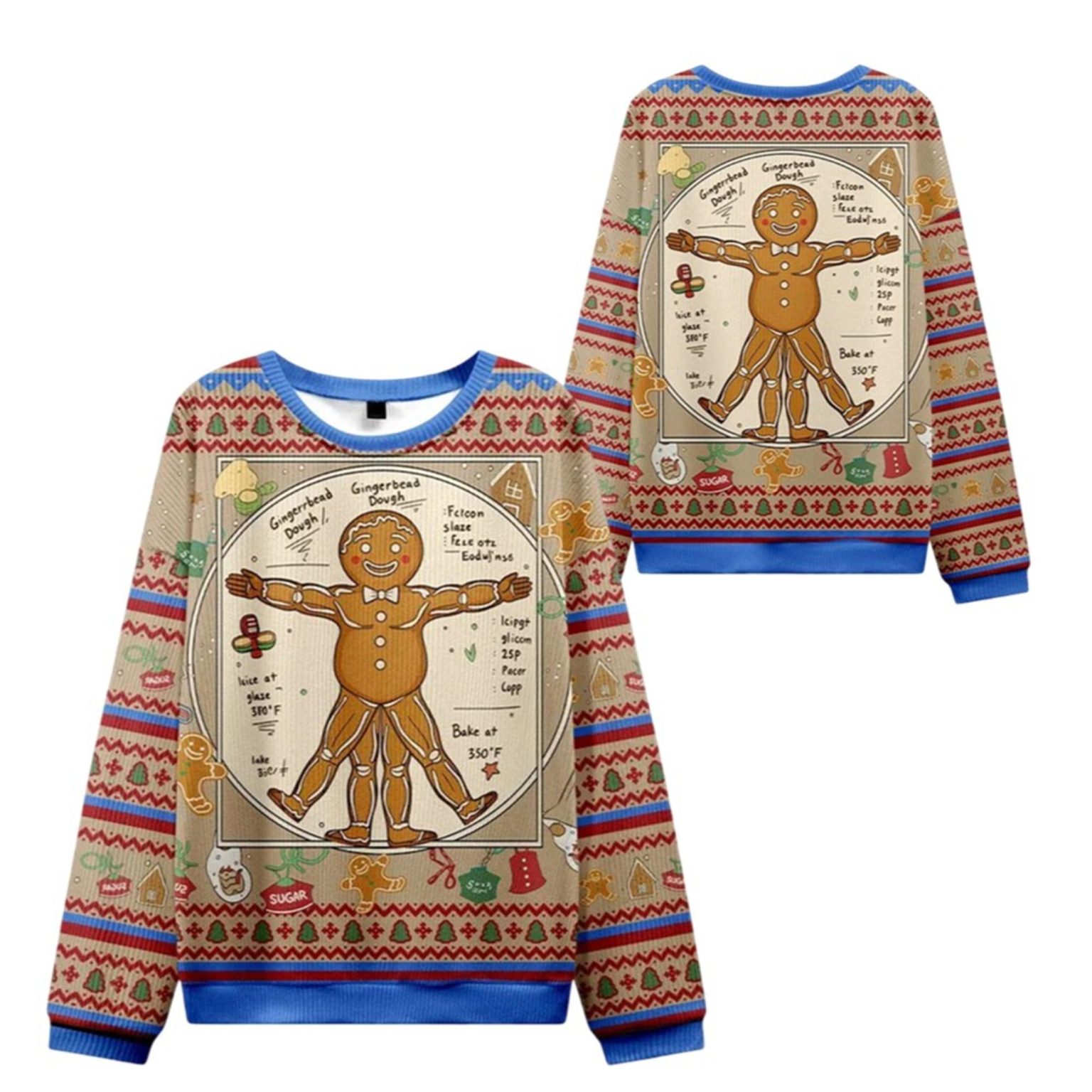 2025 Christmas The Gingerbread Man Ugly Sweater - Grishko