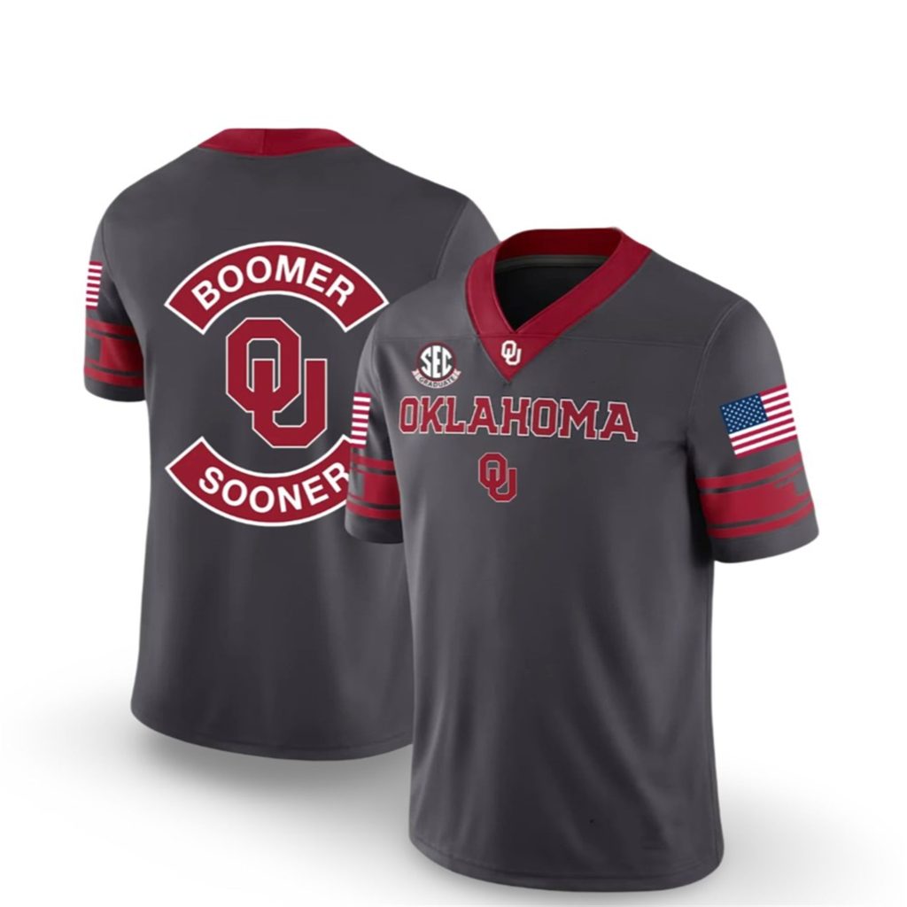 2025 Oklahoma Boomer Sooner Salute To Service Jersey - Grishko