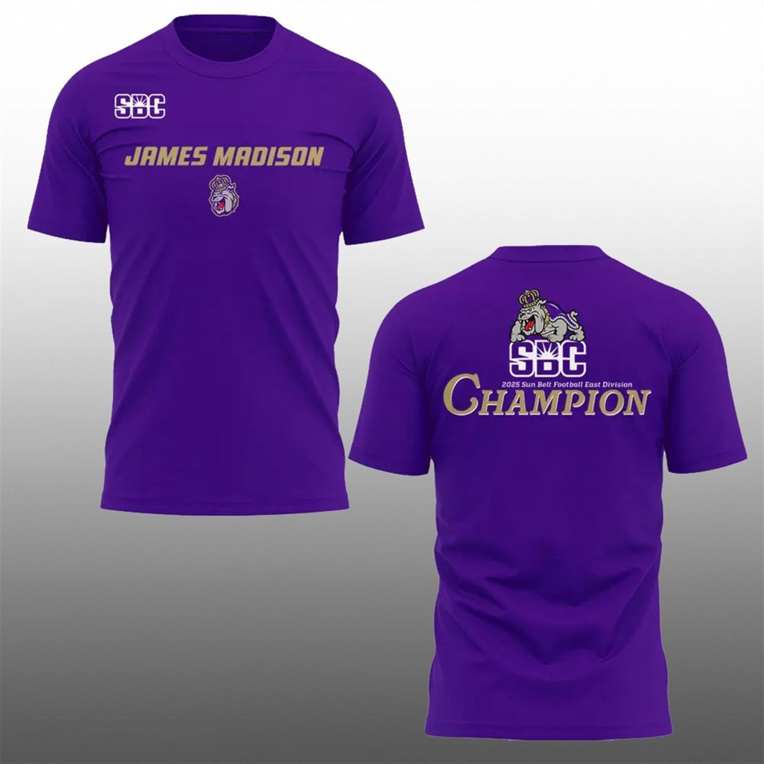 James Madison Dukes Sun Belt Champions 2025 Football Shirt - Grishko