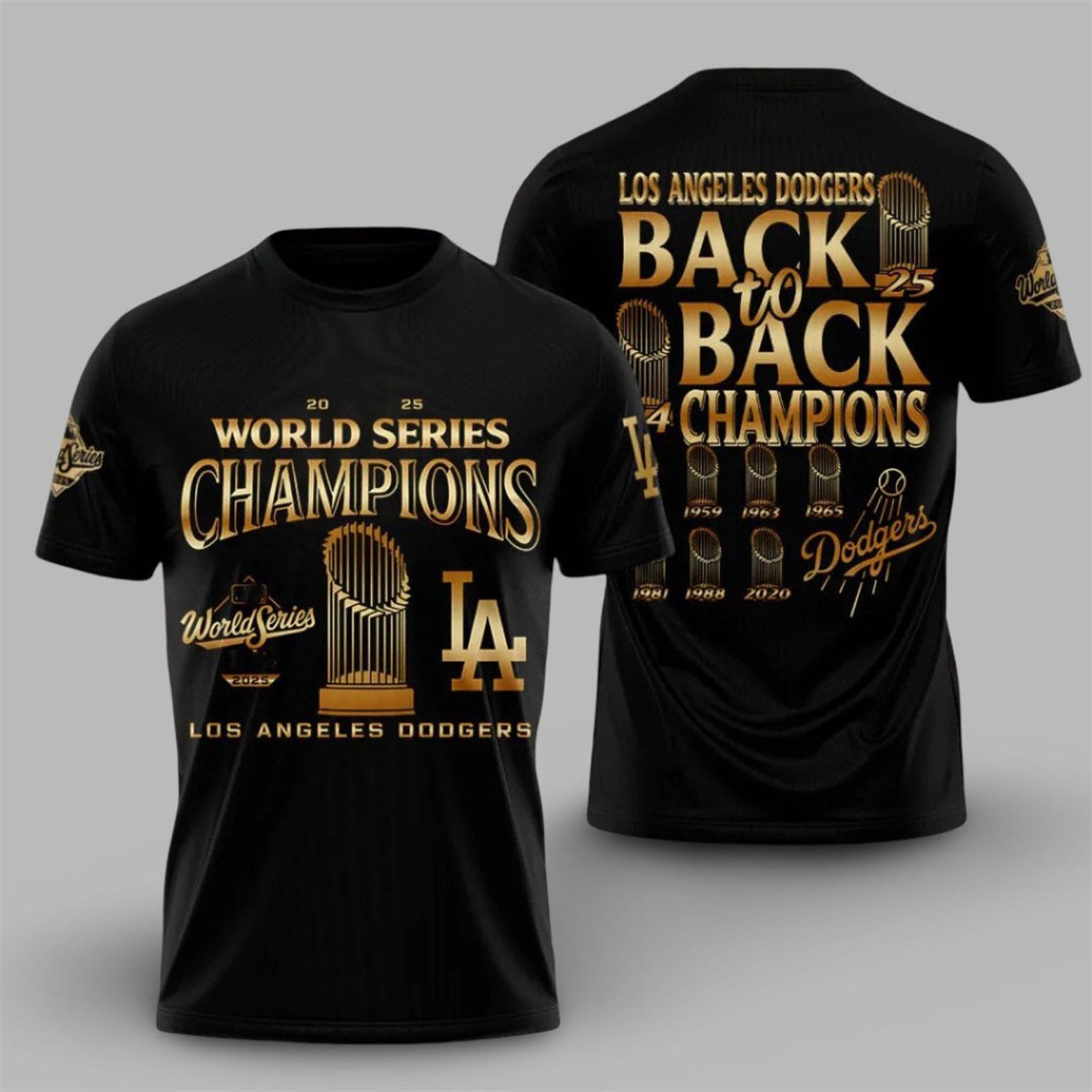 LA Dodgers 2025 World Series Win Back To Back Hoodie - Grishko.com