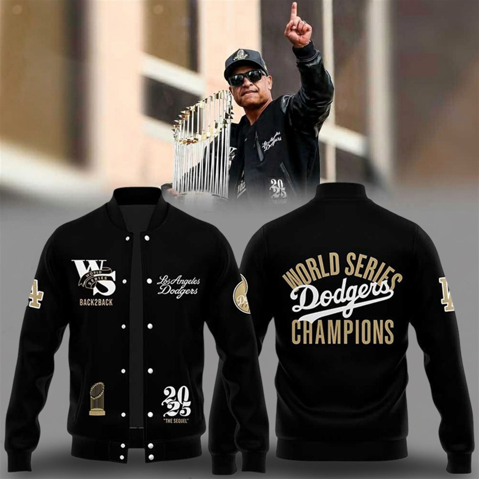 Dodgers Coach Dave Roberts 2025 World Series Champions Parade Jacket ...