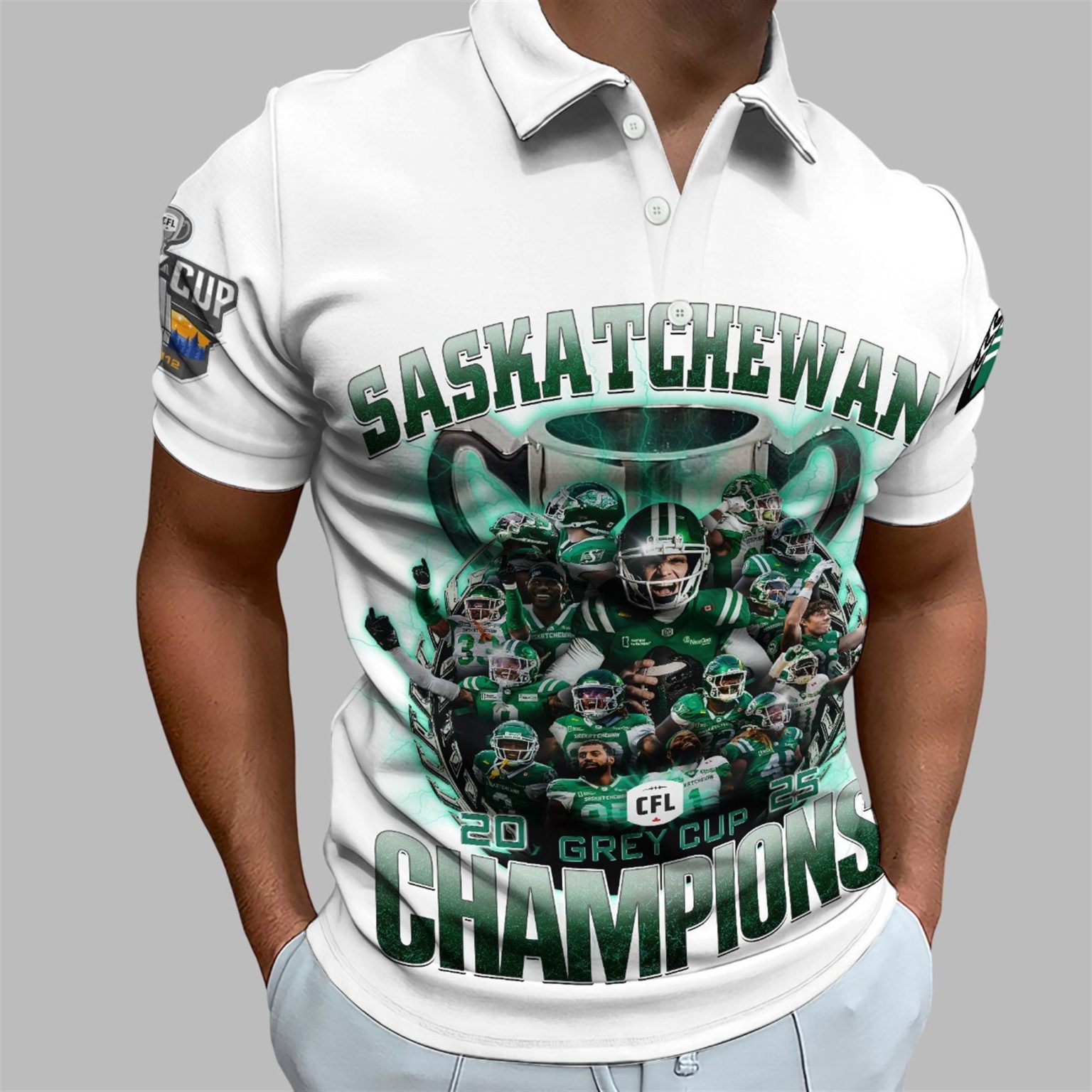 Saskatchewan 2025 Grey Cup Champions Polo Shirt - Grishko