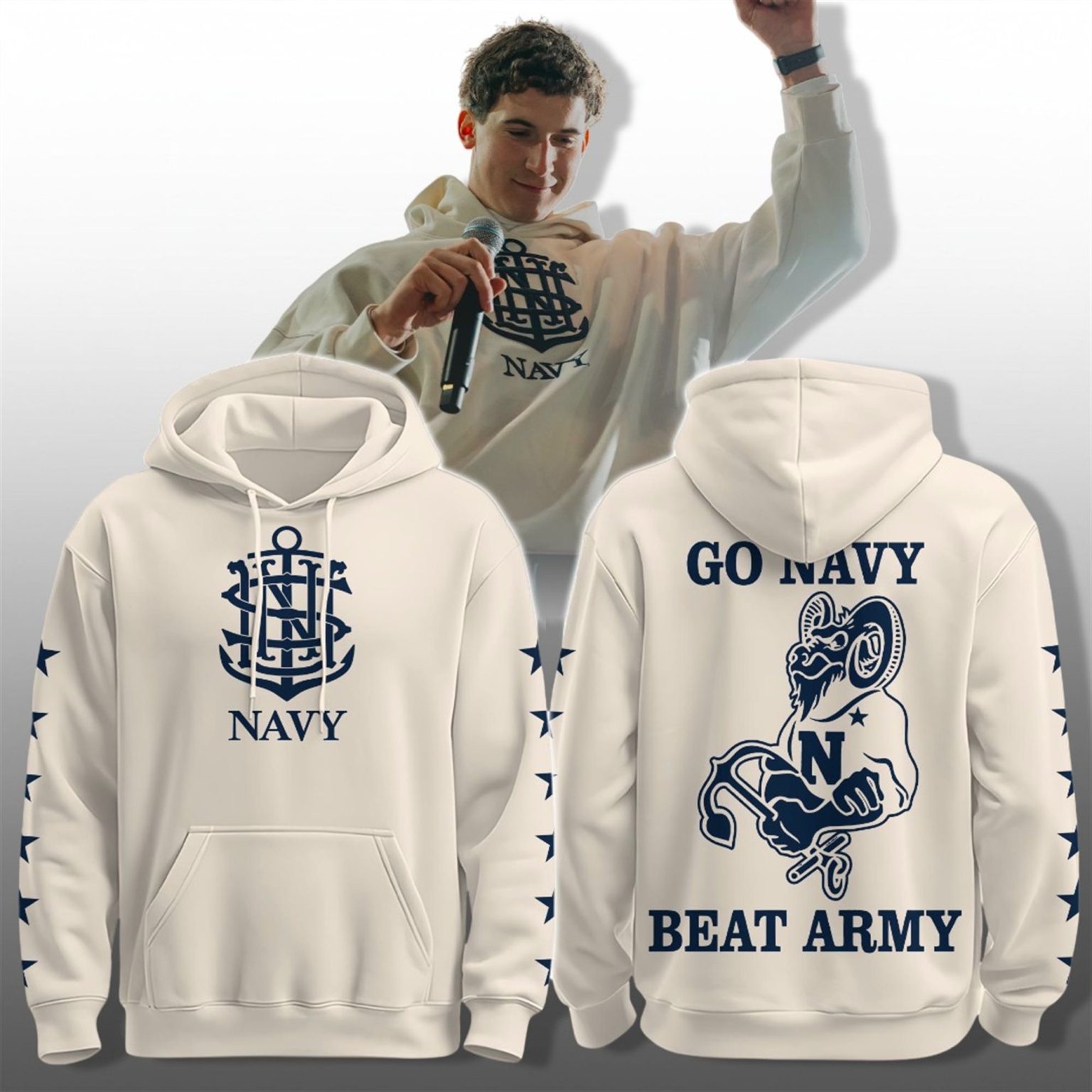 2025 Navy Midshipmen Go Navy Beat Army Hoodie - Grishko