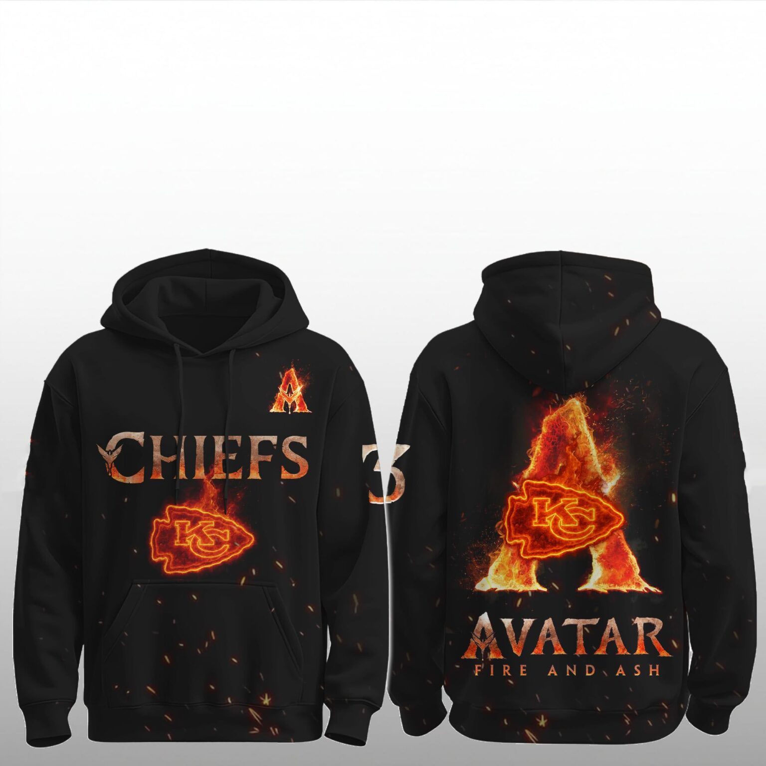 2026 KC Chiefs Avatar 3 Fire And Ash Hoodie - Grishko