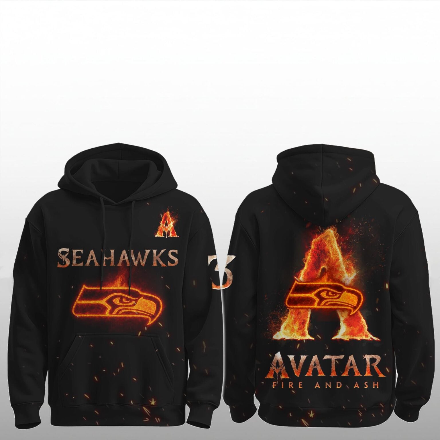 2026 Seahawks Avatar 3 Fire And Ash Hoodie - Grishko