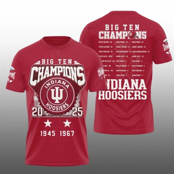 Indiana Hoosiers Champions Big 10 Conference 2025 Shirt - Grishko