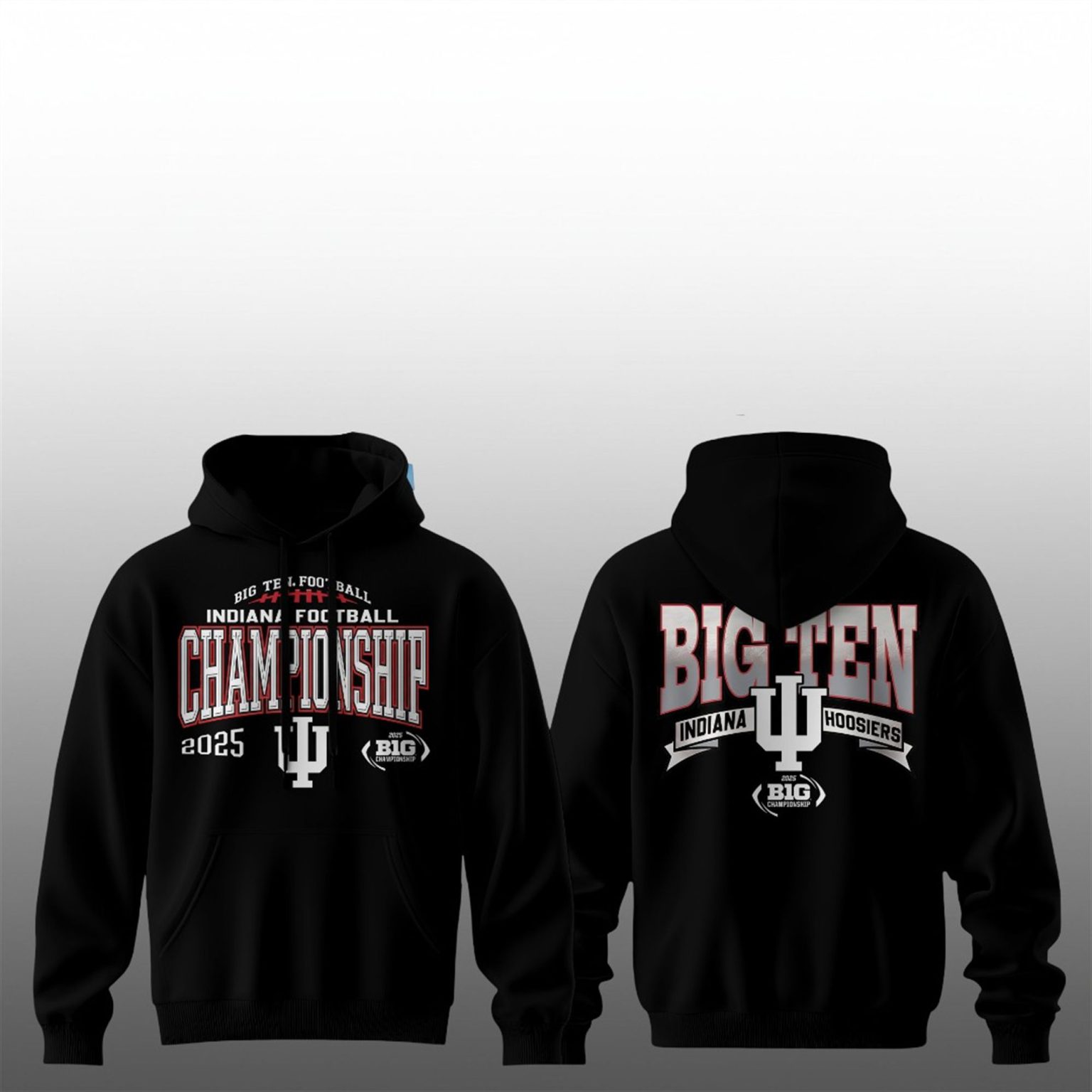 Indiana Hoosiers 2025 Big Ten Football Champions Hoodie - Grishko