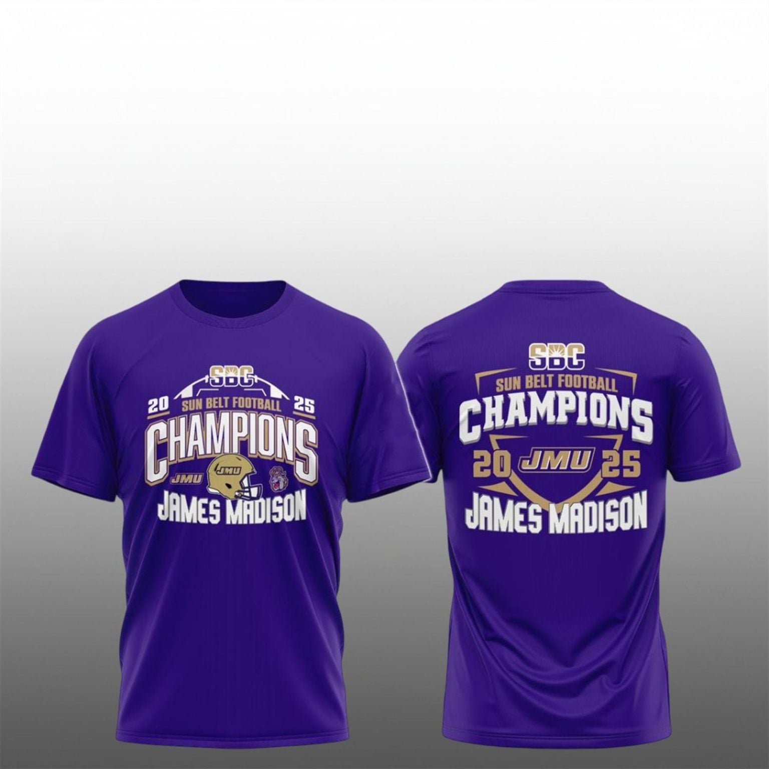 James Madison Dukes Sun Belt Champions 2025 Football Shirt - Grishko