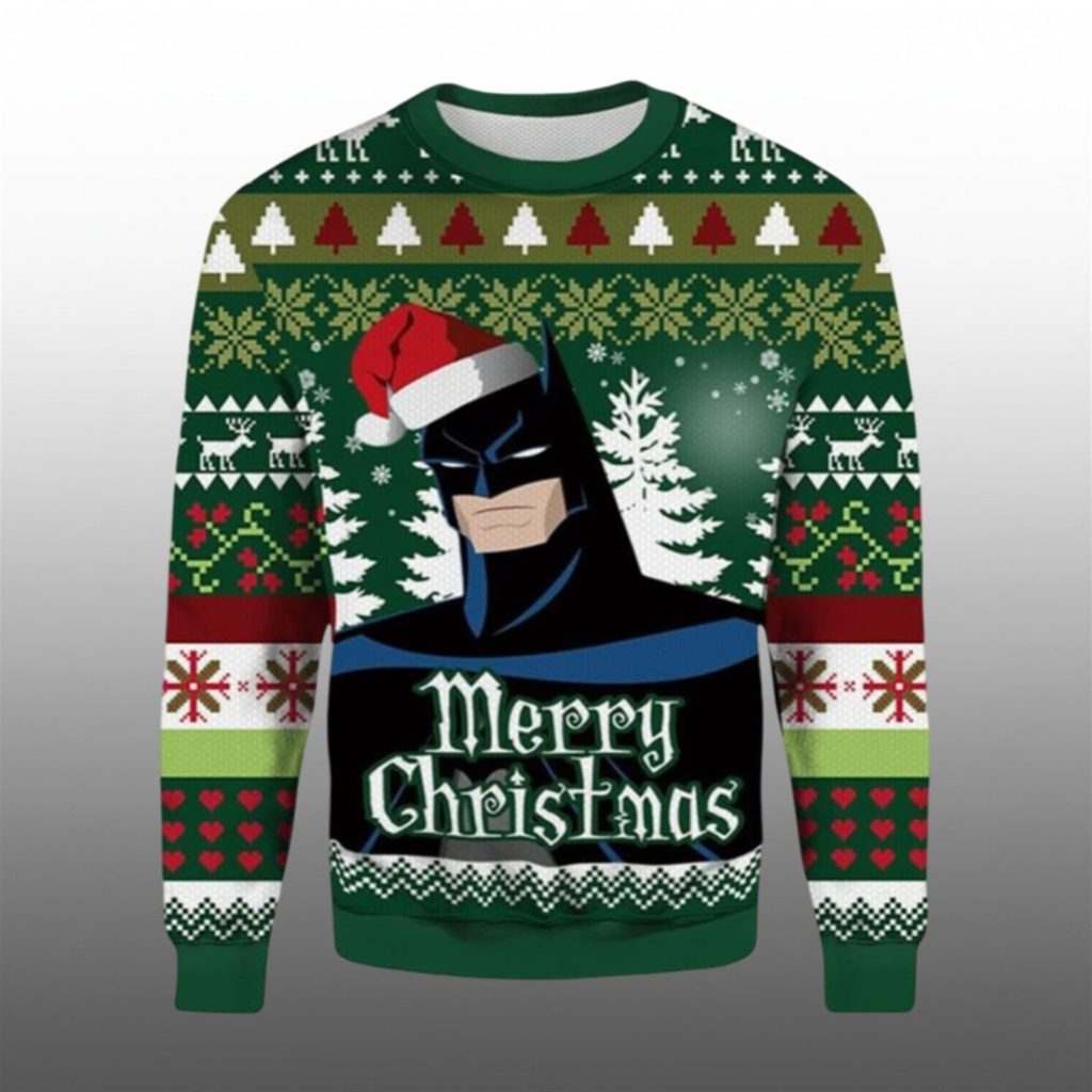 2025 Christmas Santa Batman Merry Christmas Ugly Sweater - Grishko