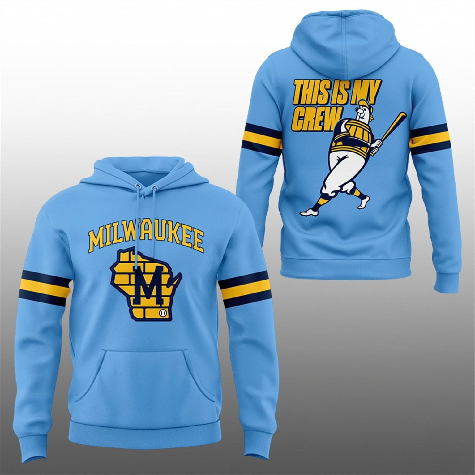 2026 Milwaukee Brewers Powder Blue This Is My Crew Hoodie - Grishko