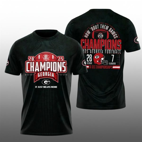 2025 Georgia It Just Means More How Bout Them Dawgs 16 SEC Champions ...