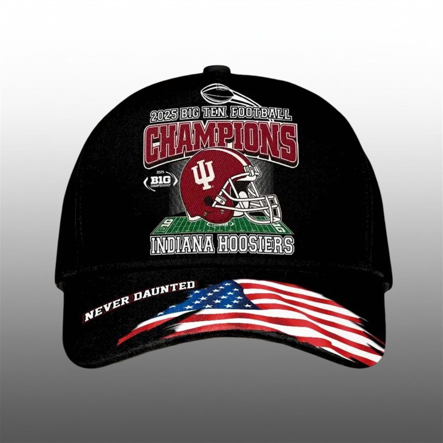 Indiana Hoosiers 2025 Big Ten Champions Never Daunted Cap - Grishko.com