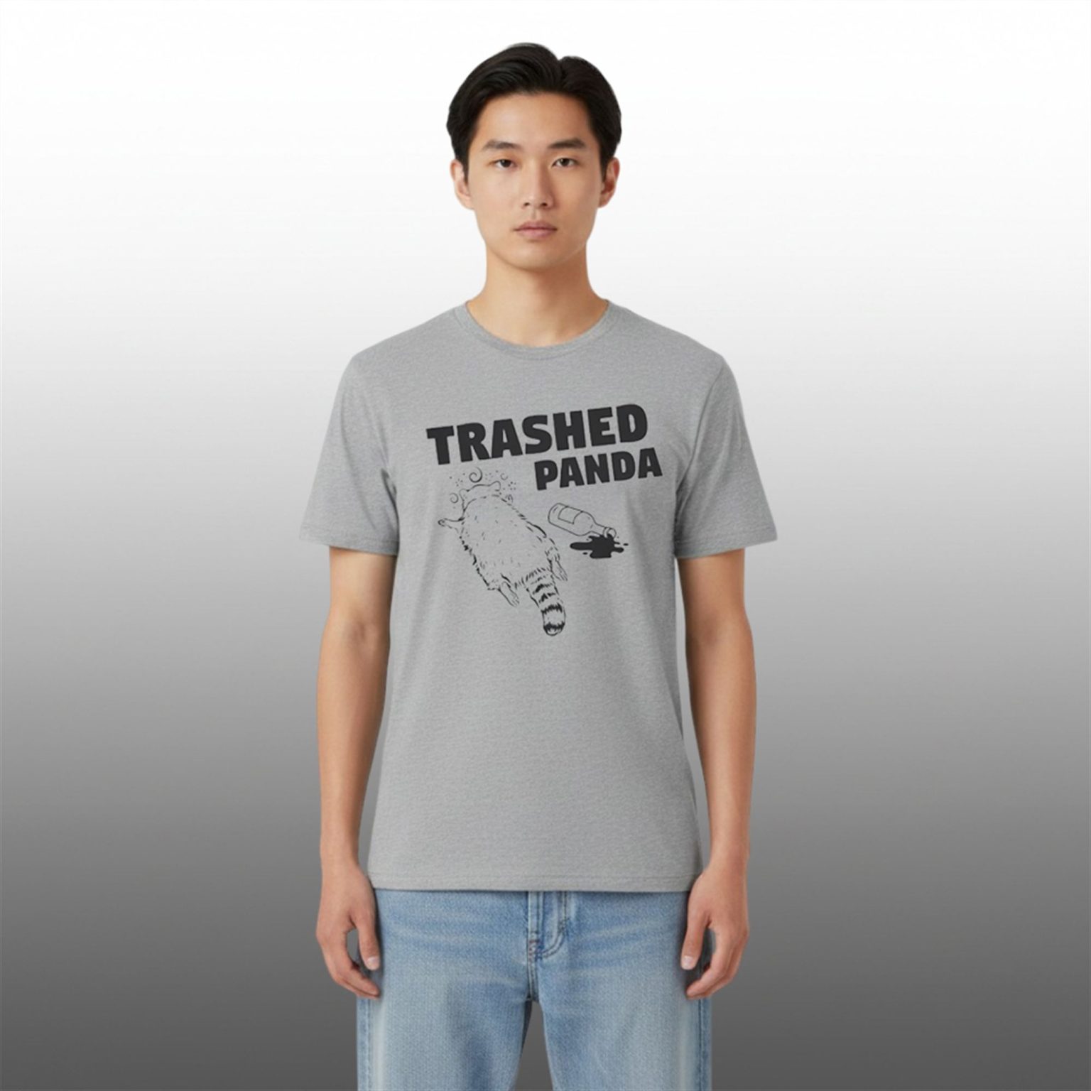 Ashland Drunk Raccoon Trashed Panda Shirt - Grishko