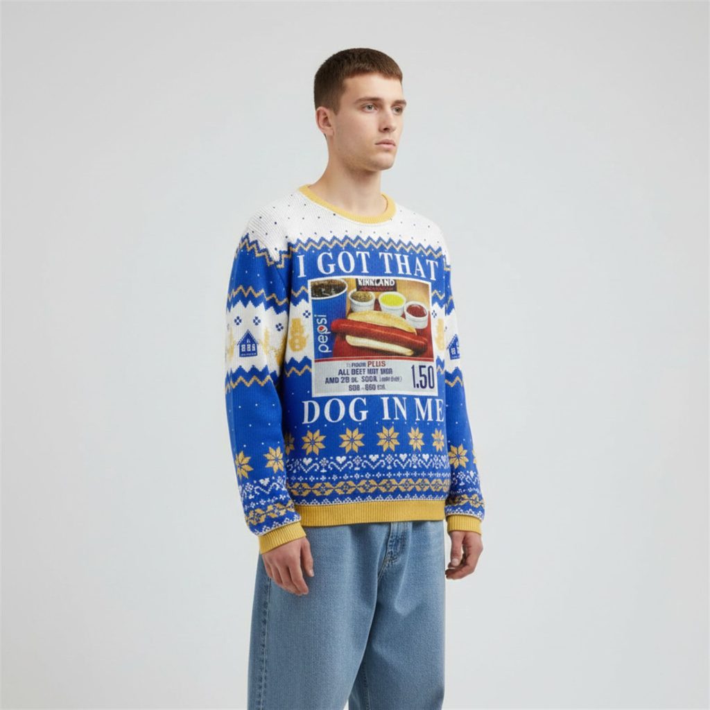 I Got That Hot Dog In Me Ugly Sweater 2025 Christmas - Grishko
