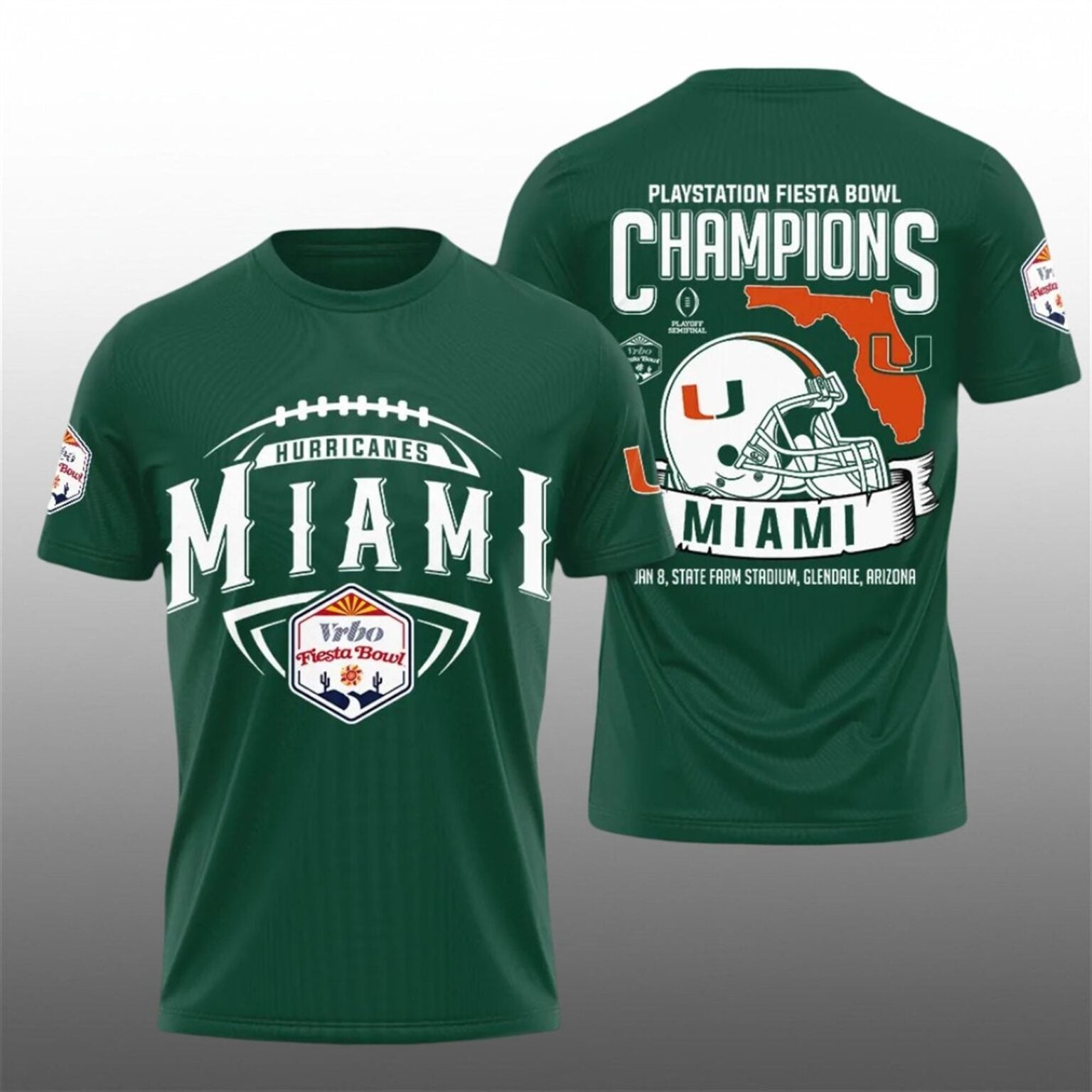 Miami Hurricanes Football Playstation Fiesta Bowl Champions 2026 Shirt