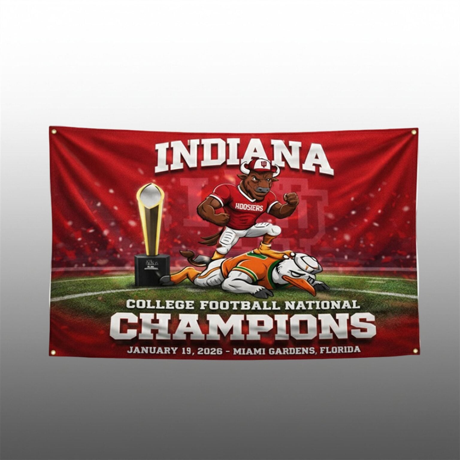 2026 Indiana Hoosiers Football College Football National Champions Flag
