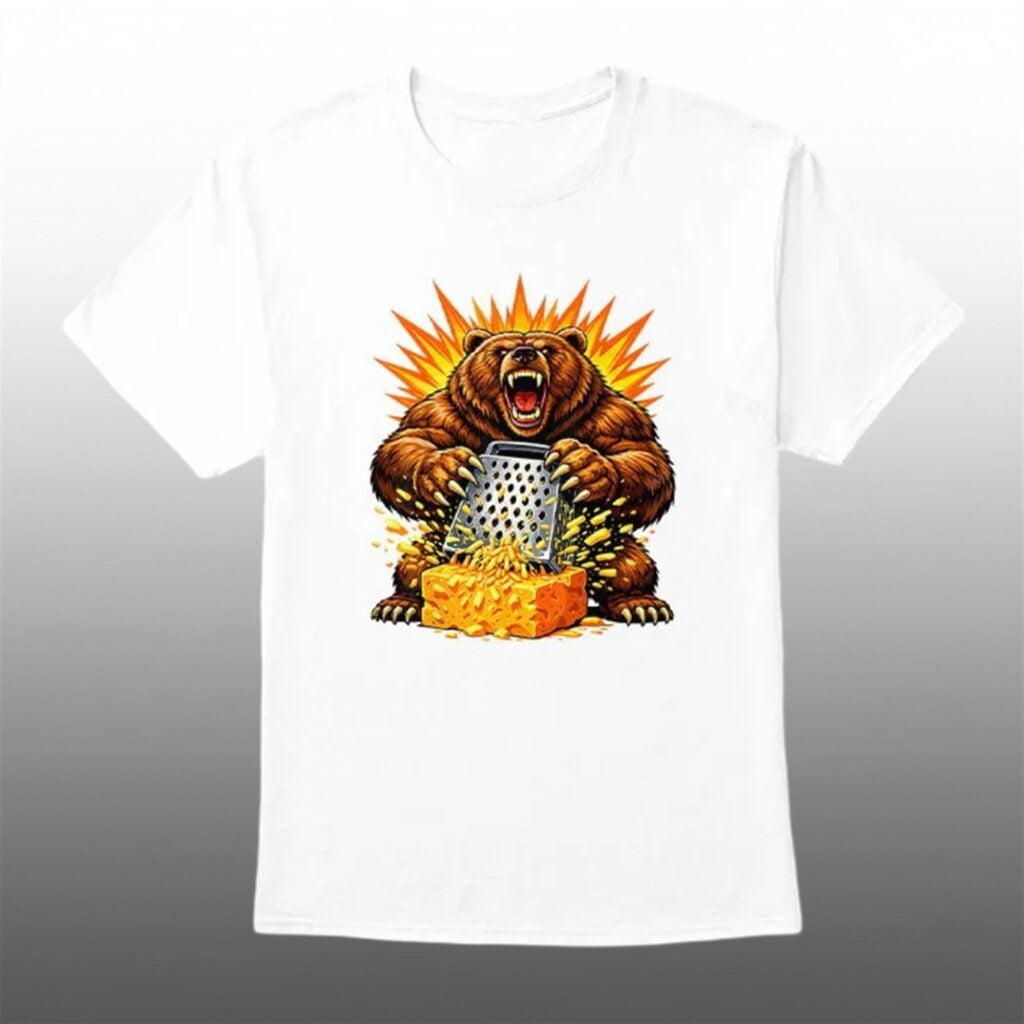 2026 Chicago Bears Angry Bear Grating Cheese Grater Hater Shirt
