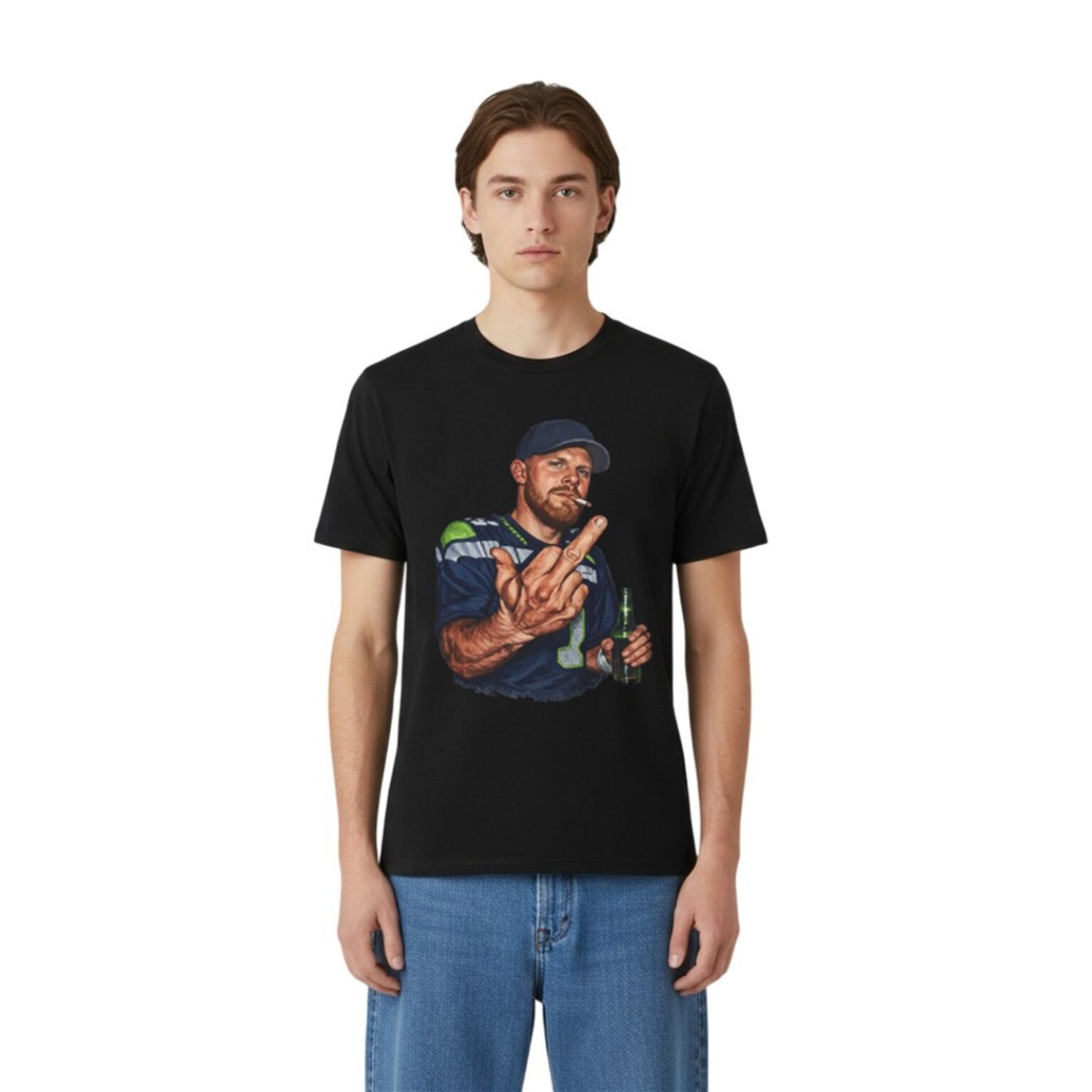 2026 Seattle Seahawks Sam Darnold Middle Finger Shirt - Grishko