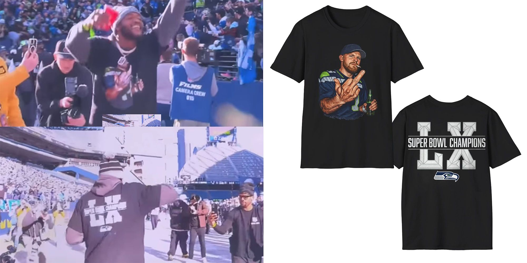 Ernest Jones Sam Darnold Middle Finger Shirt - The Parade Moment That ...