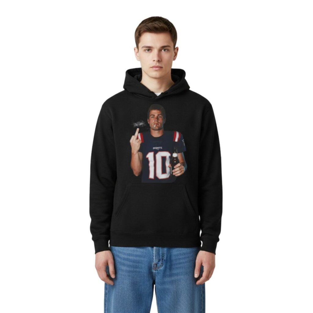 2026 New England Football Drake Maye Middle Finger Shirt