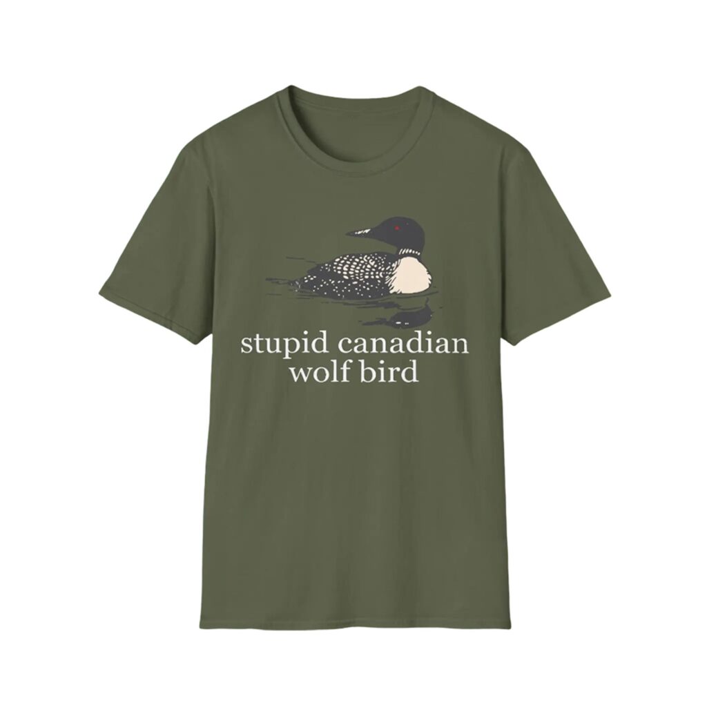 2026 Stupid Canadian Wolf Bird Shirt - Grishko