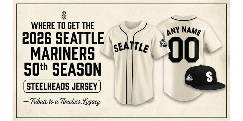 Where To Get The 2026 Seattle Mariners 50th Season Steelheads Jersey ...